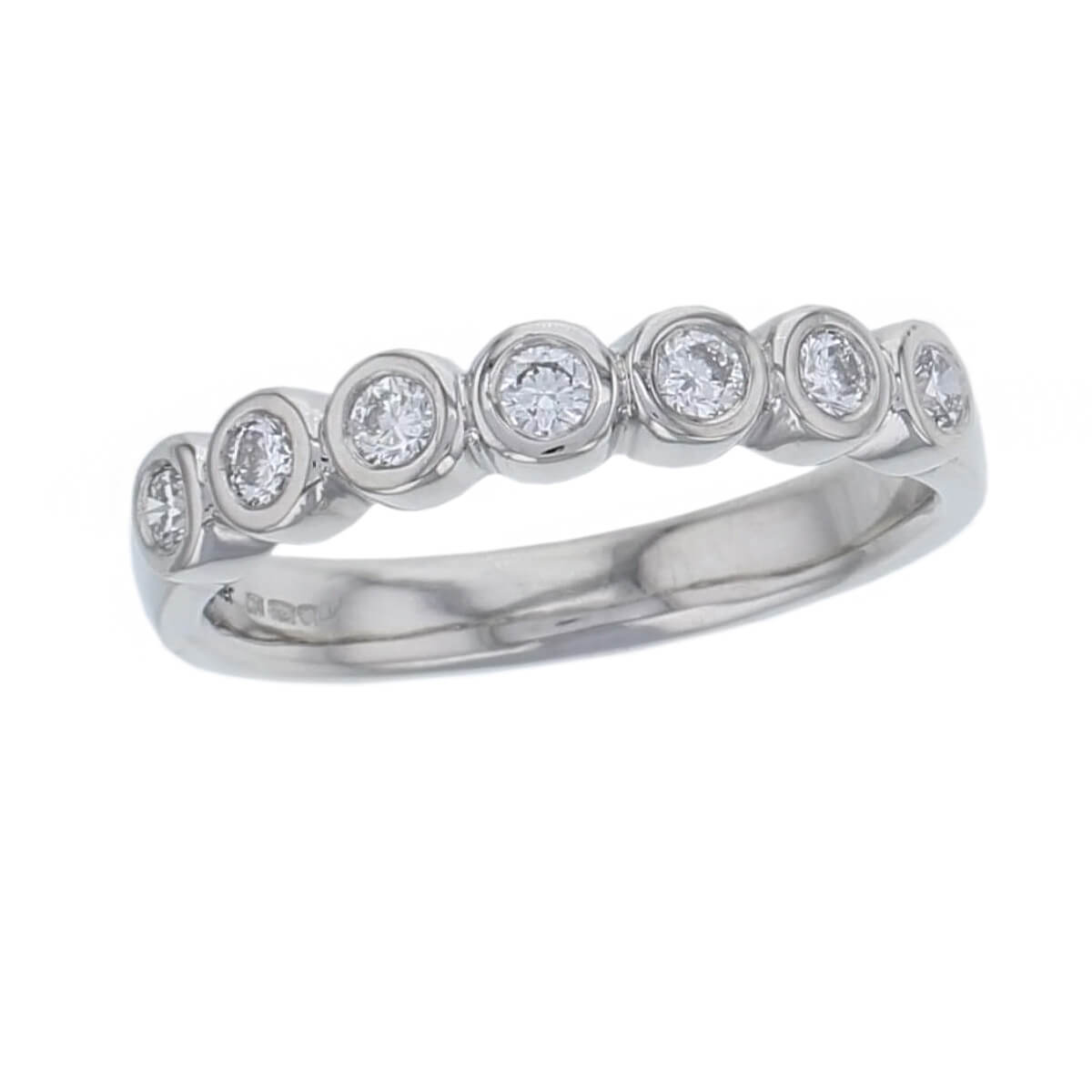 7 Rim Set Diamond Platinum Ring - 0.40ct | Designer bespoke jewellery