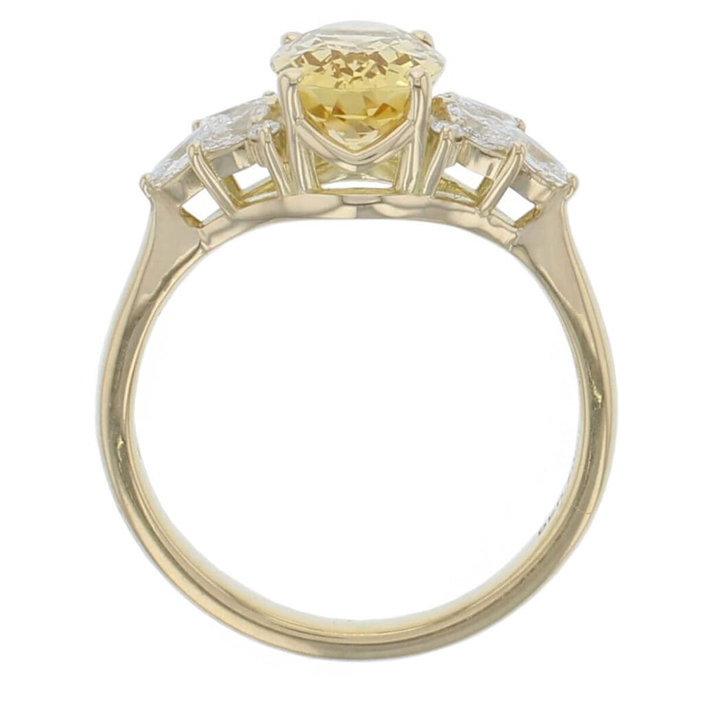 Golden Beryl & Diamond 18ct Yellow Gold Zaria Ring | Designer bespoke ...